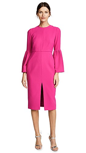 Jill Jill Stuart Women's Cocktail Dress with Front Slit and Bell Sleeves, Begonia Pink, 8