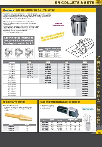 Vertex 3900-5555 ER-32 Coolant Thru Spring Collet, 11/16"
