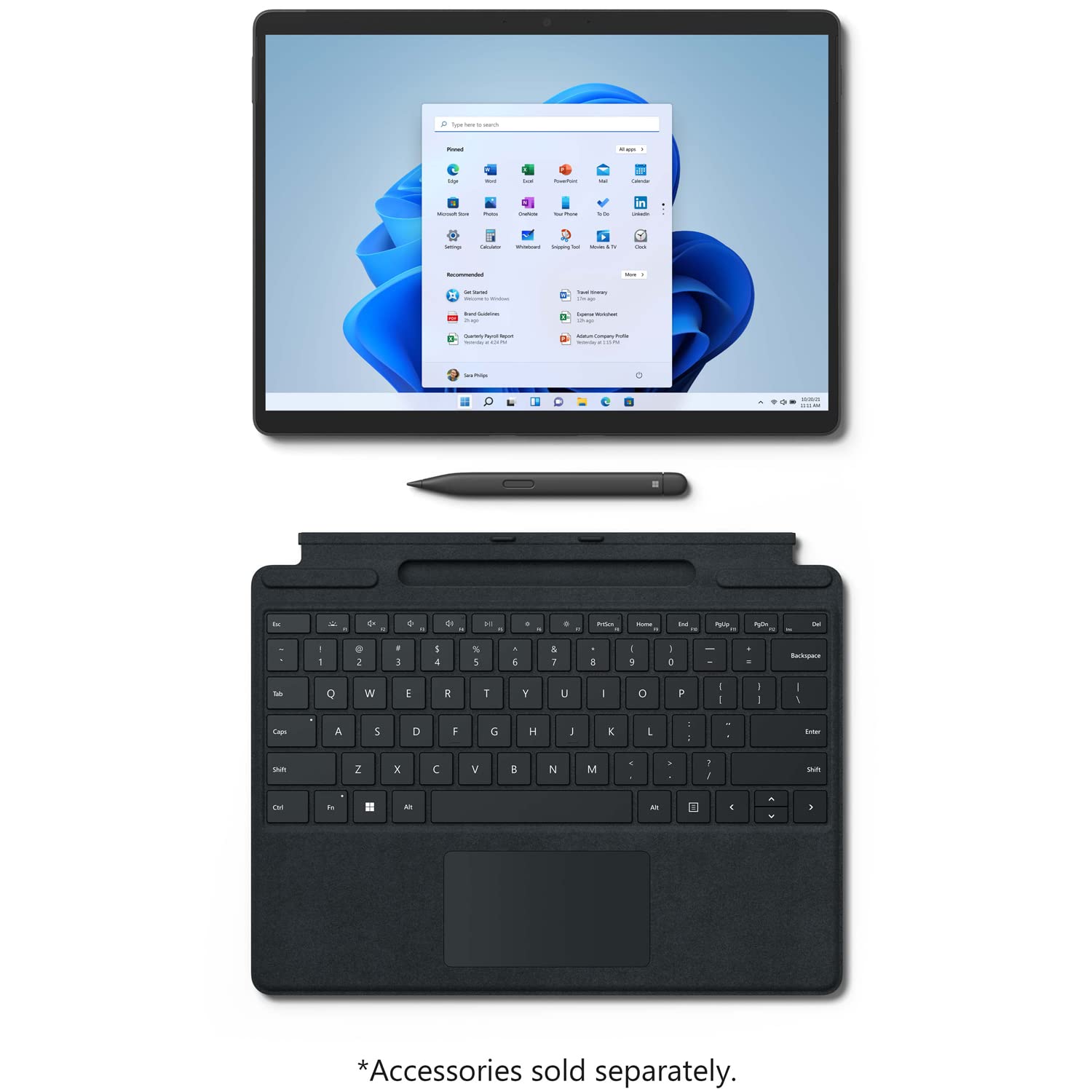 Microsoft 8PV 00001 Surface Pro 8 13" Touchscreen Intel i7-1185G7 16GB/256GB - Platinum Bundle with Elite Suite 18 Software + 1 YR CPS Enhanced Protection Pack