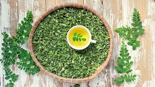 MOGO Organic Moringa Tea Bags - 50 Count,100% Pure,Caffeine Free,Rich Aroma and Taste, Premium Grade Moringa Tea Leaves, Antioxidants Rich Herbal Tea(Packaging Vary)