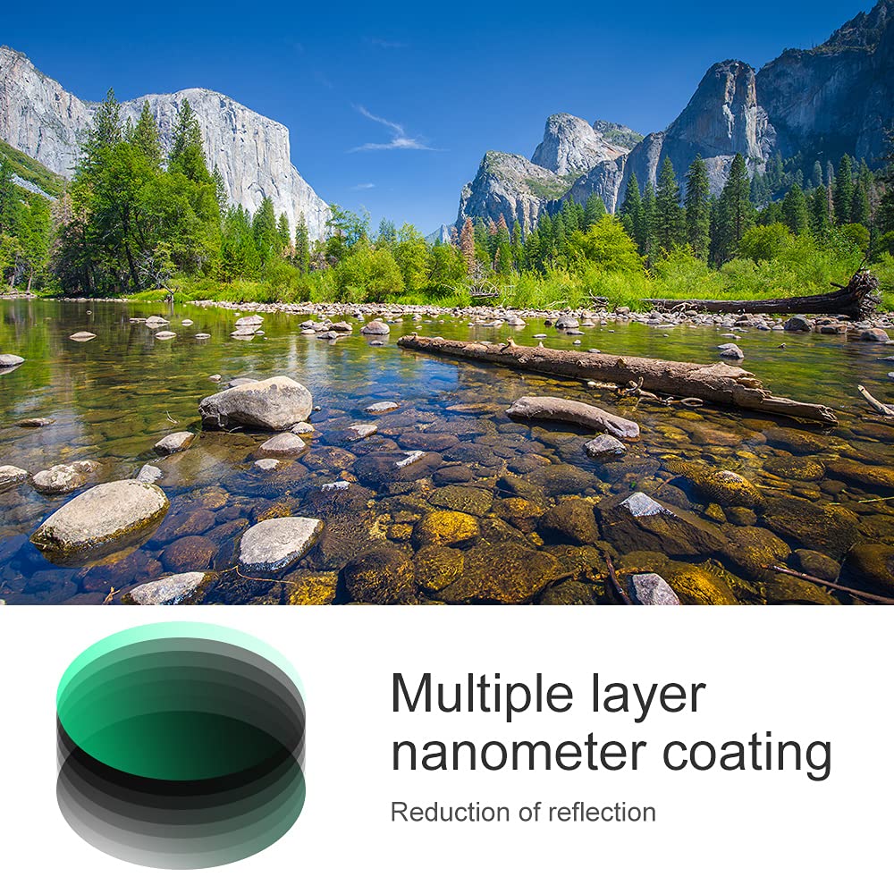 K&F Concept 77mm Polarizer Filter, CPL Polarizing Filter, Reduce Glare/Better Contrast/Waterproof, for Camera Lens