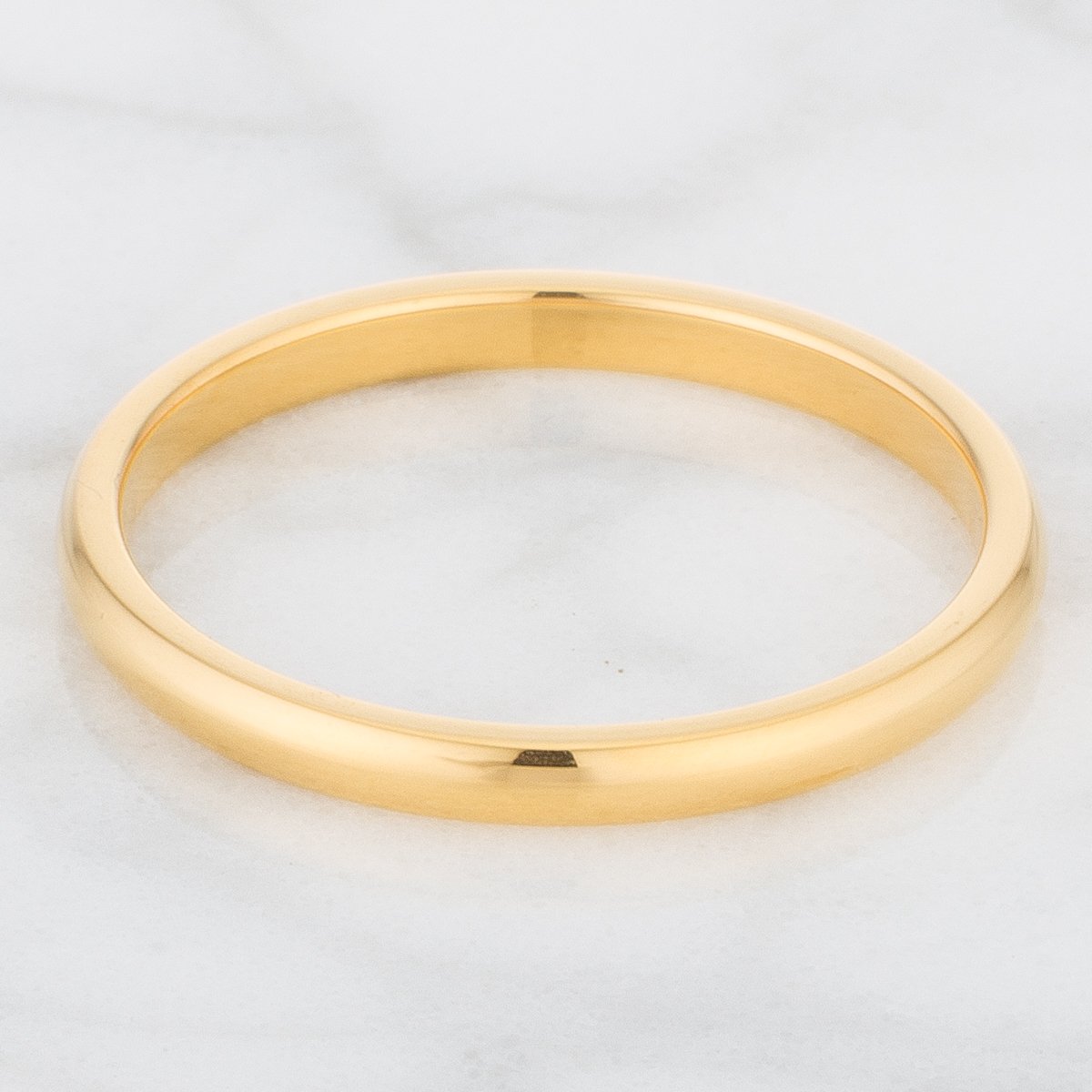 Kate Bissett 2mm IPG Gold Stainless Steel Band in Gold Tone Size 9