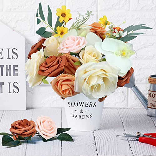 Vanleonet Artificial Wedding Flowers Combo Set for DIY Wedding Bouquets Centerpieces Arrangements Party, Cake Decor, Baby Shower Home Decorations