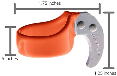 The Original Handy Safety Knife - Utility Ring Knife for Finger with Sharp, Curved Blade - Ring Size 16 - Grey - Standard Blade - Dozen - By Handy Twine Knife