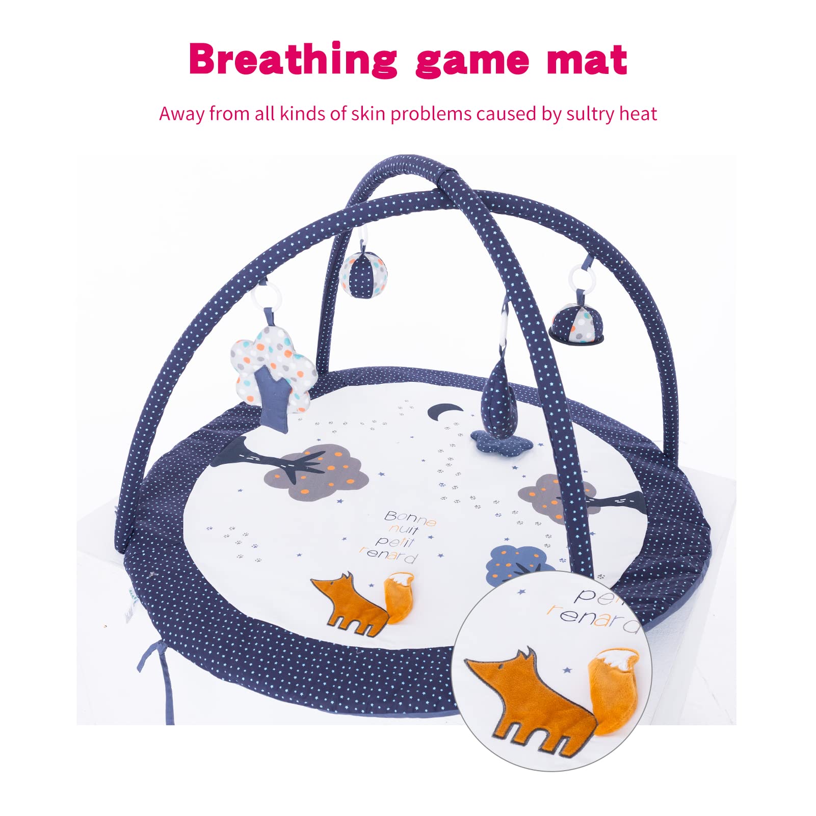 sucarlon Baby Gym Play Mat,Thick & Plush Play Gym,Thicker Non-Slip Baby Activity Gym,Visual, Hearing, Touch, Cognitive Development for Baby,for Ages 1 to 36 Months,Mother's Day Gift