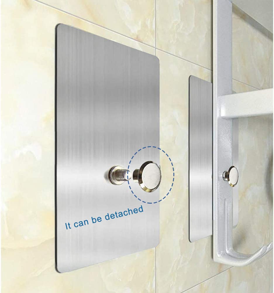 Qiozlen Wall Adhesive Hooks Stainless Steel,Command Strips for Pictures, Clock ,Wall Strips,Command Hooks,Waterproof