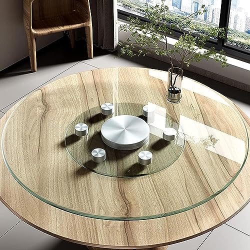 Lazy Susans Turntable Glass Lazy Susan Serving Turntable 50-110 Cm, 360° Free Rotating Tray Larg Serving Platters For Kitchen Dining Table Hotel Restaurant，Easy To Share Food (Size : 110cm/43.3inch)