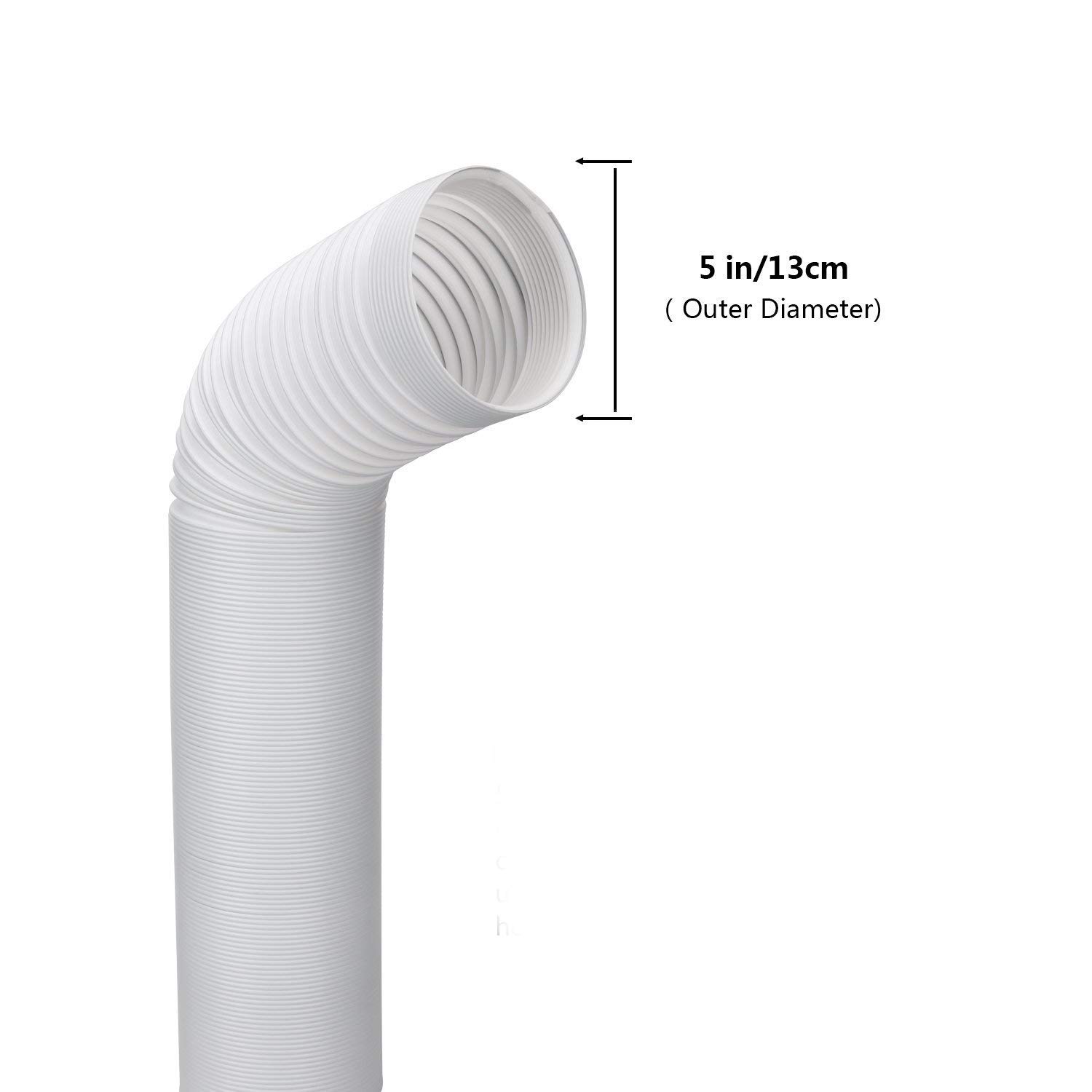 Kodiak Supplies Exhaust Hose for Portable Air Conditioner – 6” Diameter &. 80” Length – Flexible Counter-Clockwise Exhaust Hose for Replacement