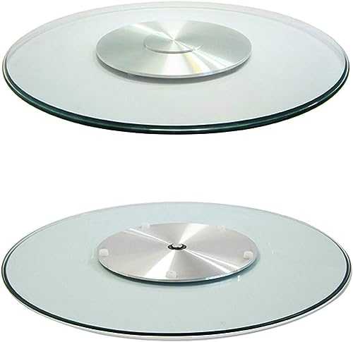 Lazy Susans Turntable 10mm Tempered Glass Turntable, Round Rotating Tray For Kitchen Dining Table Serving Plate Large Silent Tabletop Organizer, Silent/Not Tilted (Size : 80cm/31in)
