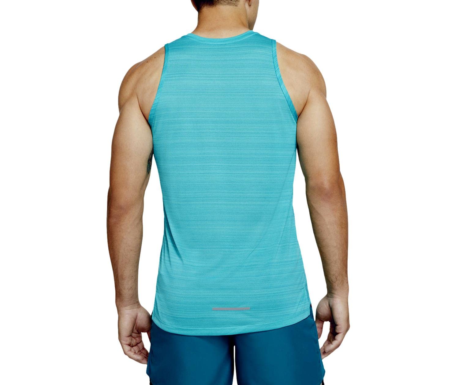 Nike Dri-FIT Miler Men's Running Tank (as1, Alpha, m, Regular, Regular, Chlorine Blue/Reflective Silver)
