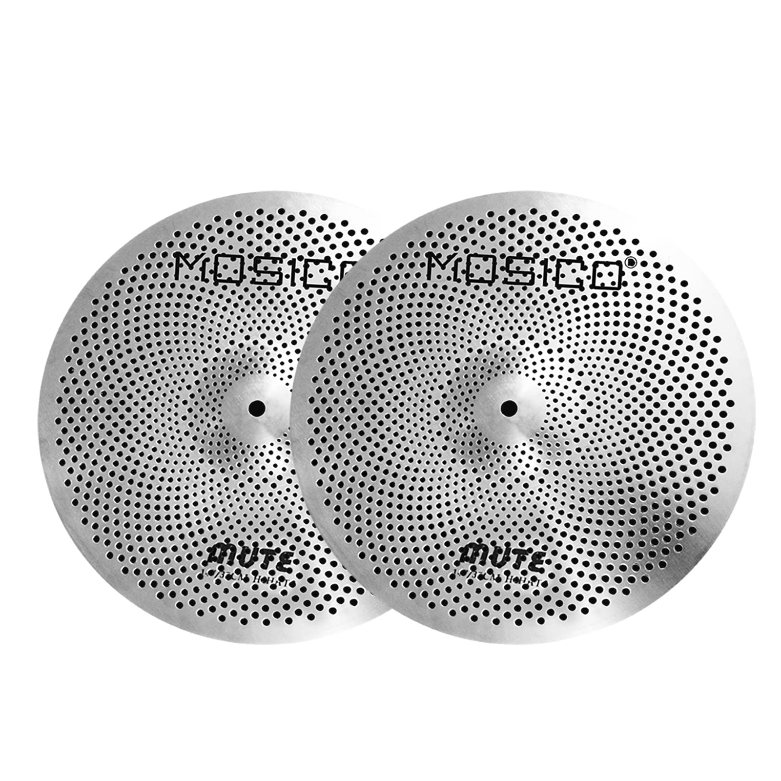 Mosico Low Volume Cymbal Pack 10”Splash 14”Hi-hats 16”Crash 20"Ride Quiet Cymbal Plus a Free Cymbal Bag 5 PCS Drum Practice Cymbal Set for Beginner