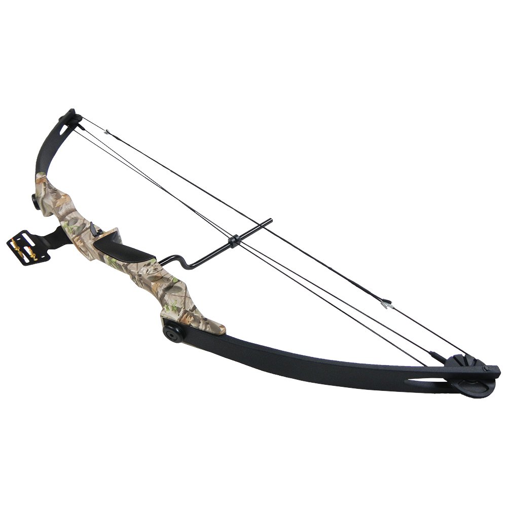 iGlow 55 lb God's Country Late Season Camouflage Camo Archery Hunting Compound Bow with Premium Kit 50 40 lbs Crossbow