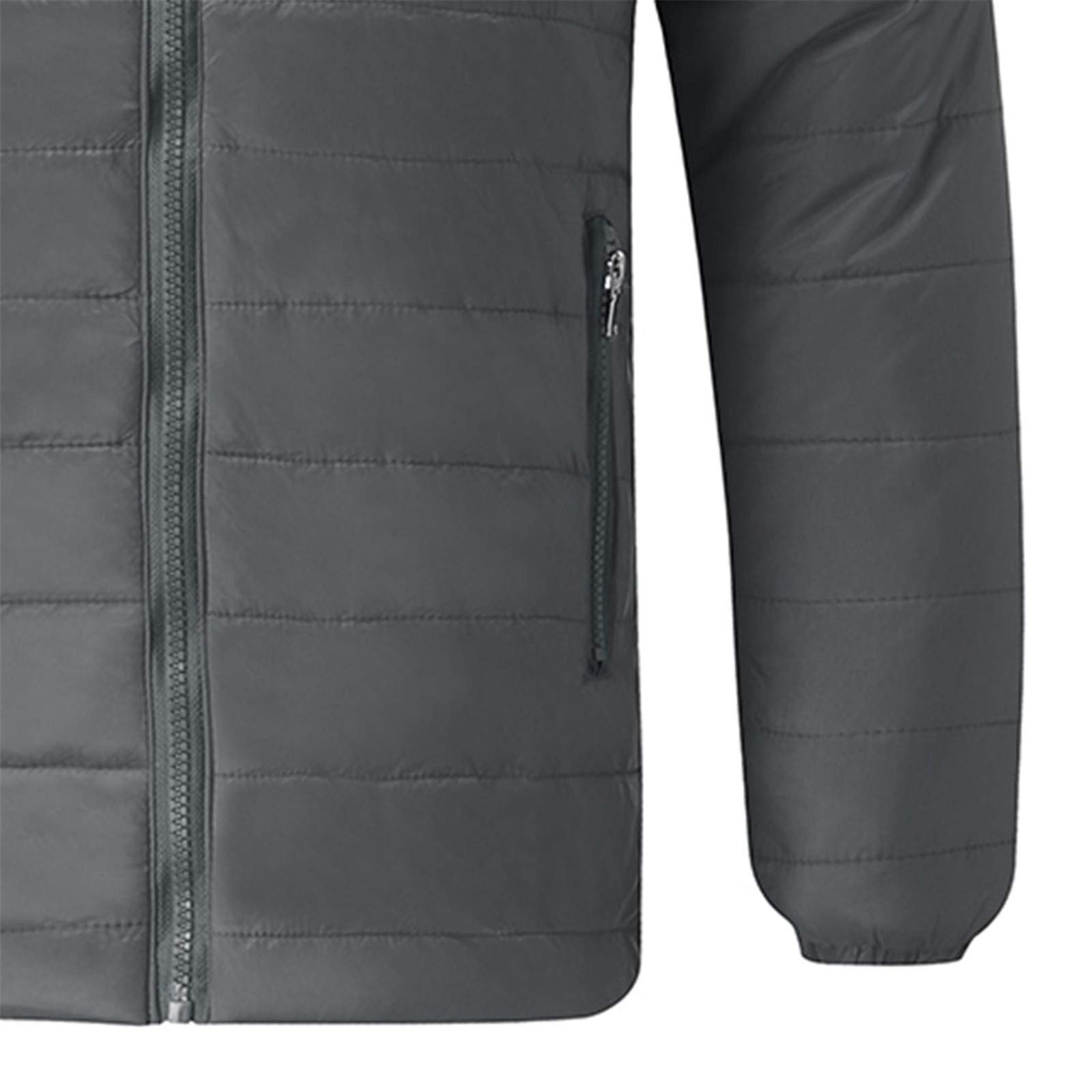 Men's Lightweight Warm Puffer Jacket Winter Down Jacket Thermal Hybrid Hiking Coat Water Resistant Packable Autumn Winter Gray