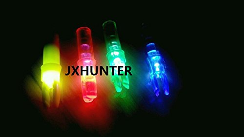 Jiexi Hwyp luminous led nocks for inner diameter 6.2mm compound bow arrow Pack of 6 (green)