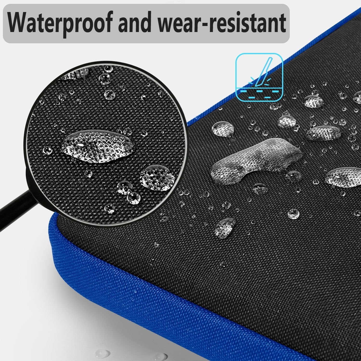 Hseok Laptop Shoulder Bag 13 13.3 14 Inch Case Compatible with MacBook Pro 14 2023-2021 M1 M2,MacBook Air/pro 13-13.3 Inch and Most Popular 13-14 Notebooks,Spill-Resistant Briefcase, Black & Blue