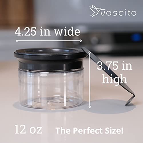 Vascito Modern Shelf Organizer, Storage Containers, Office Organization, Magnetic Paper Clip Holder, Office Candy Jar For Desk, Break Room Organizer for Small Office Space (Modern Black, 1 Pack)