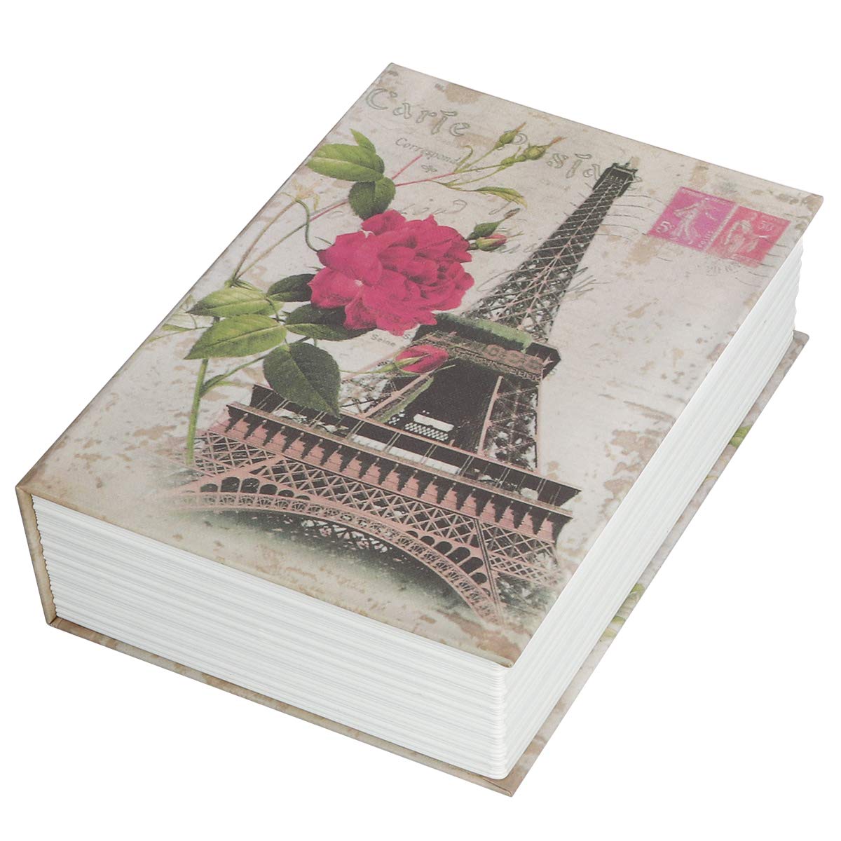 Jssmst Diversion Book Safe with Combination Lock, Secrect Hidden Safe Lock Box for Home Office Code Lock Money Box High Capacity, 9.5 x 6.2 x 2.2 inch, SMBS019 Eiffel Tower