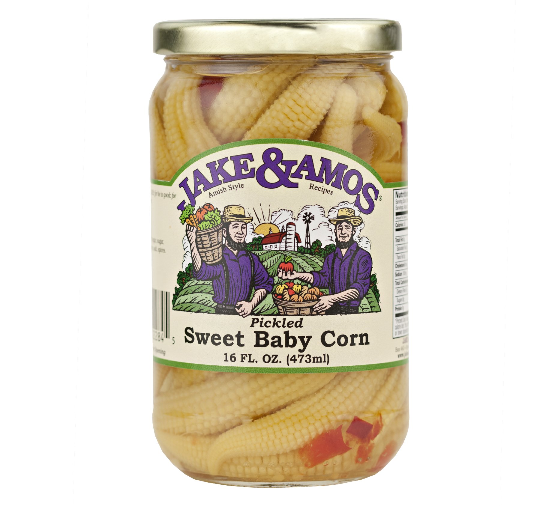 Jake & Amos® Pickled Sweet Baby Corn 16 oz. (3 Jars)
