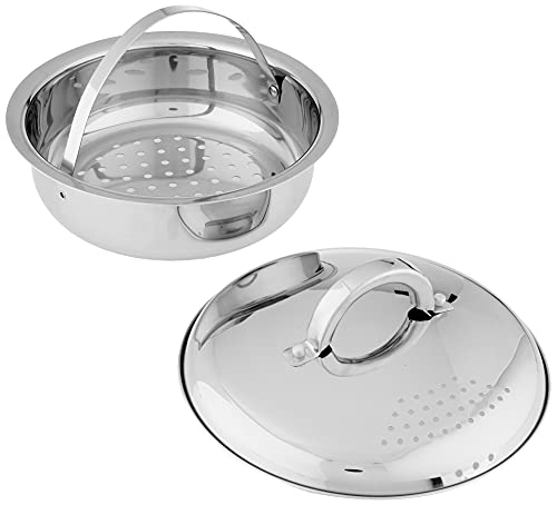 Oster Sangerfield Stainless Steel Cookware 5-Quart Pasta Pot w/Steamer & Strainer Lid