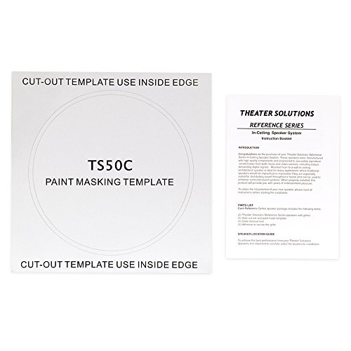 Theater Solutions TS50C in Ceiling Speakers Surround Sound Home Theater Pair, White, 5.25-Inch