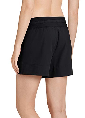 Jockey Women's Stellar Short with Rib Waistband, Deep Black, Large