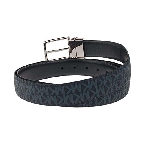 Michael Kors Men's Cut to Fit Reversible PVC Leather Dress Belt (Admiral Blue)