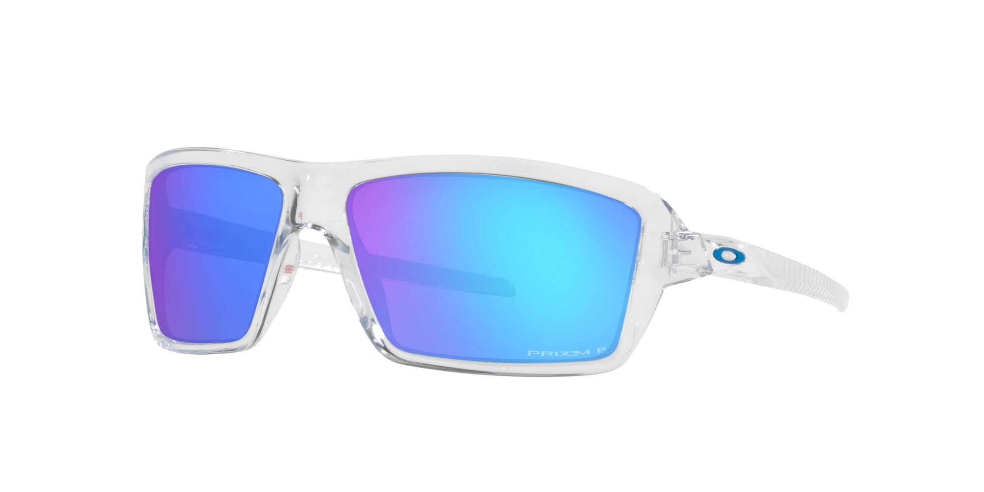 Oakley OO9129 Cables Sunglasses + Vision Group Accessories Bundle (Polished Clear/Prizm Sapphire Polar (912905))