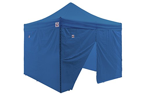 Impact 10' x 10' Pop Up Canopy Tent with Sidewalls, Commercial Grade Steel Frame, Includes 4 Sidewalls, Weight Bags and Rollerbag, Royal Blue