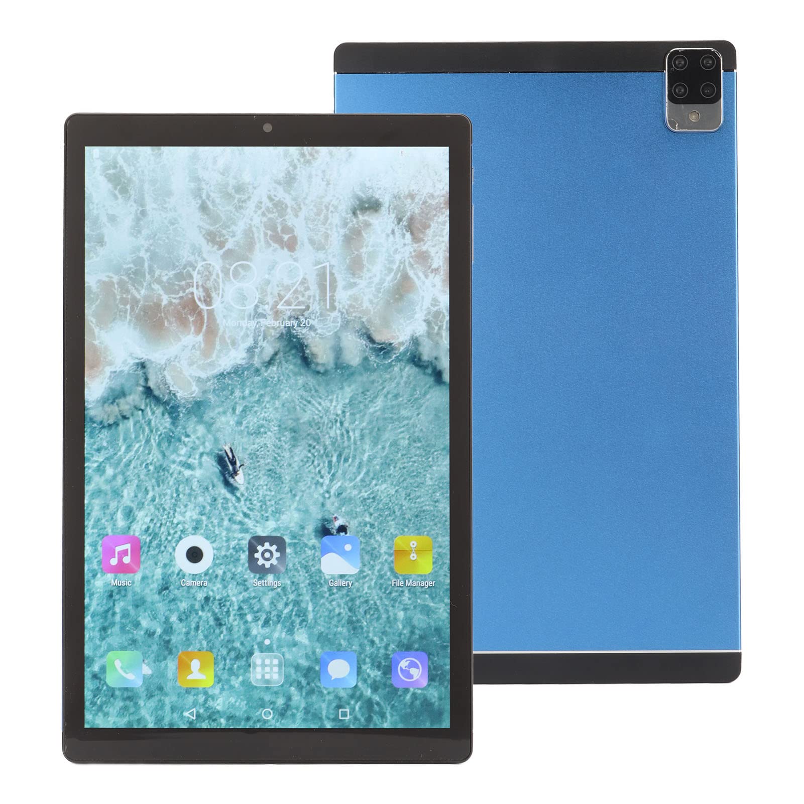 Soraz Blue Tablet 10.1 Inch HD Tablet Dual Camera 4GB RAM 64GB ROM for Business (US Plug)