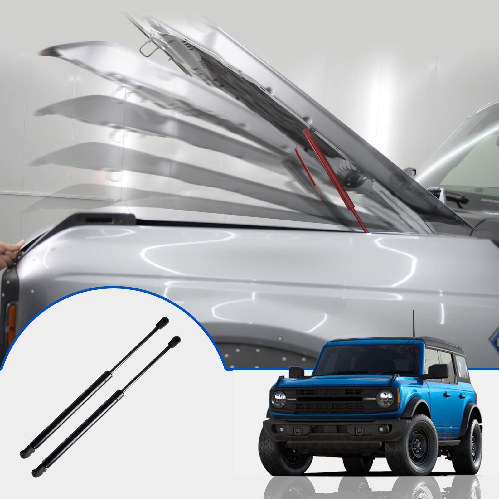 Mabett for Ford Bronco Accessories 2021 Hood Lift Supports Shock Struts Gas Springs Shocks