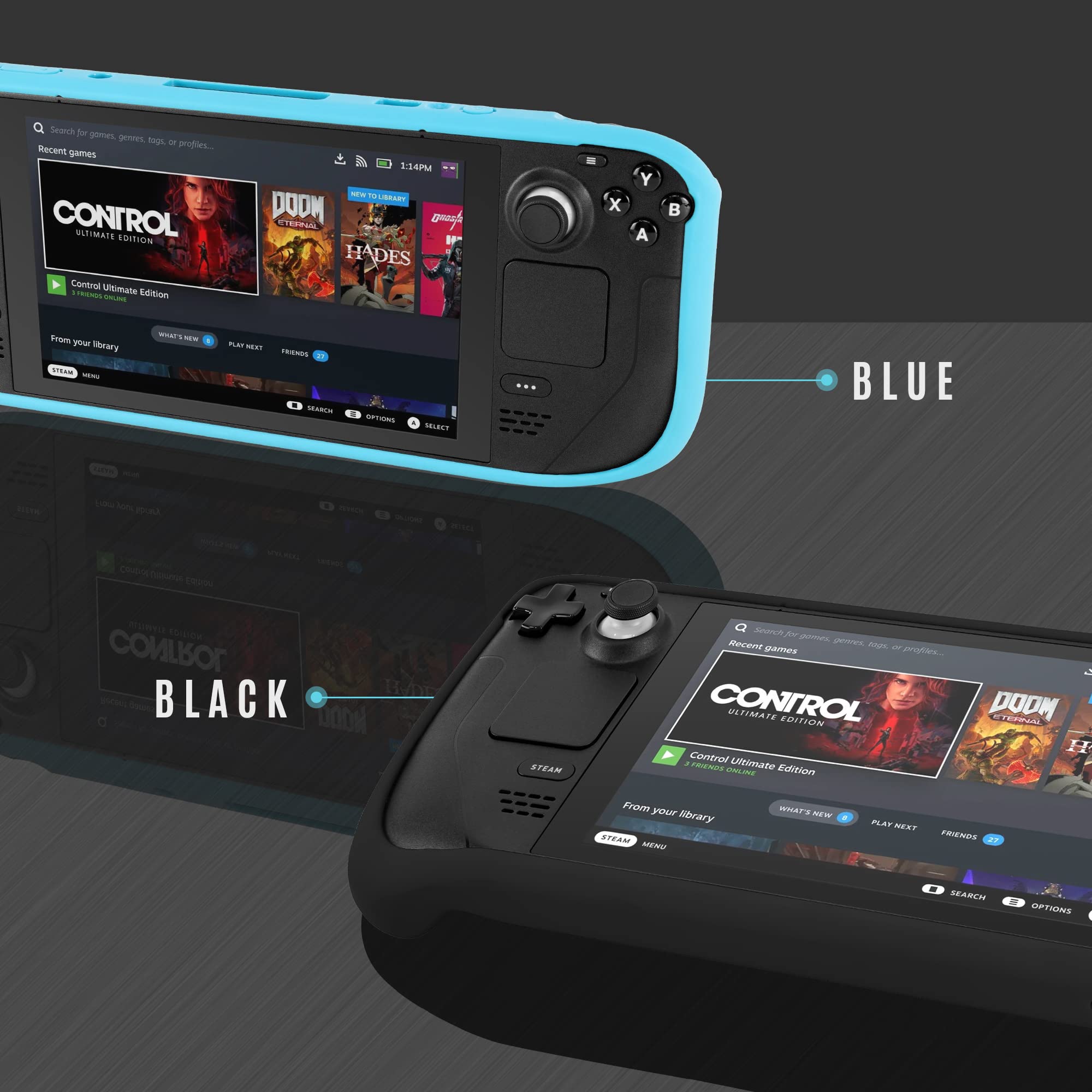 Park Sung Protective Case for Steam Deck/Precise Cutouts & Perfect Fits/Anti-Collision and Shock Absorption (Black)
