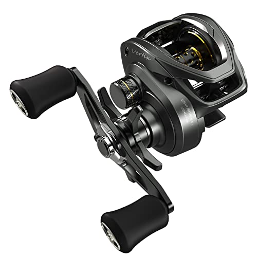 Tempo VertixLP Baitcaster Reels, Ultralight Low Profile Baitcasting Reel, Super Smooth 9+1 BB, Magnet Braking System, 20LB Carbon Fiber Drag 6.6:1 Gear Ratio, Freshwater Fishing Reel for Catfish Bass