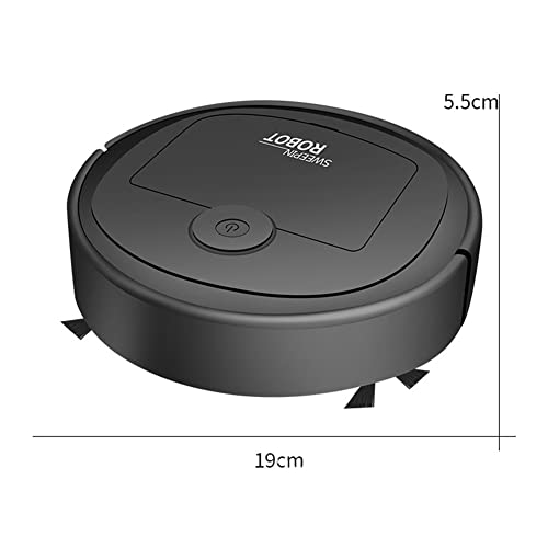 TOCHCA Robotic Vacuum Intelligent Low Noise Floor Sweeper Dust Catcher Carpet Cleaner,Black