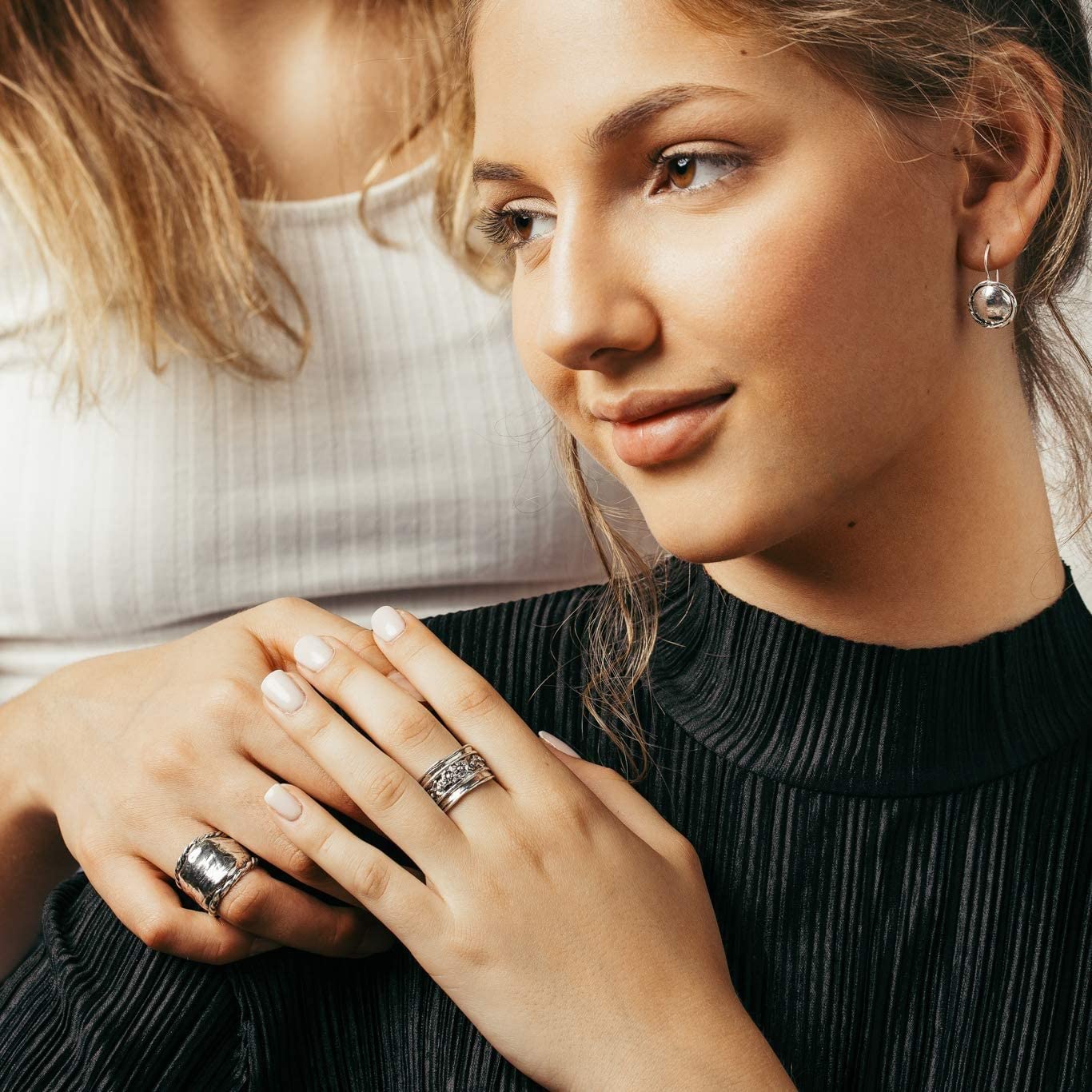 Joolala Sterling Silver Women’s Ring – 925 Silver Rings for Women – Elegant and Stylish Design – Various Models – Gorgeous Oxidized Finish – Ideal Promise Ring, Anniversary (10)