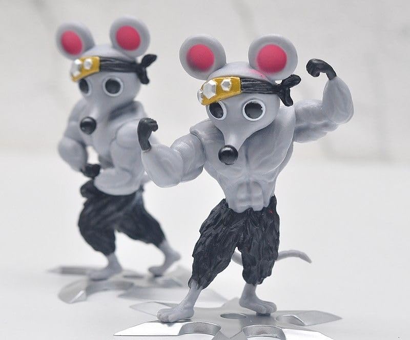 Nmomoytu Muscle Mouse Action Figure Muscle Rat of Uzui Tengen Collection Model Gifts 8cm