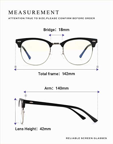 KALIYADI Blue Light Blocking Glasses UV400 Clear Lens Anti Eyestrain& headache Computer Glasses for Men Women(2 pack)