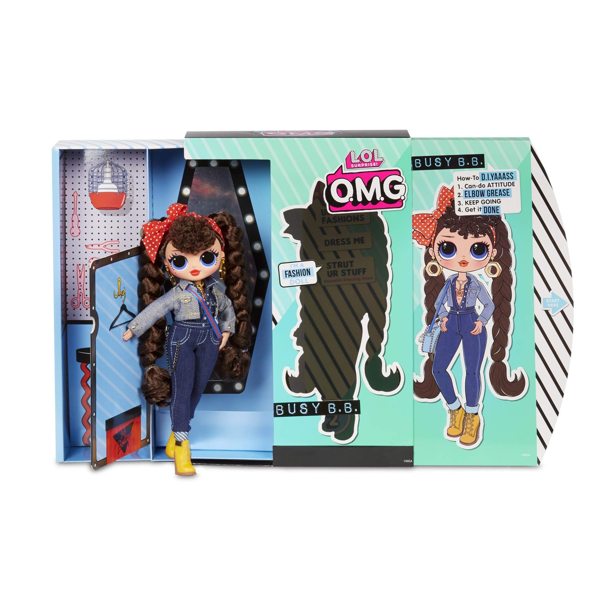 L.O.L. Surprise! O.M.G. Busy B.B. Fashion Doll with 20 Surprises,Multicolor