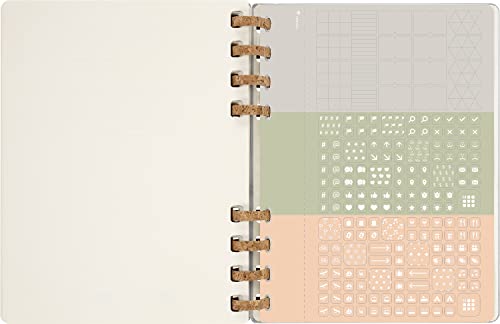 Moleskine Spiral 12 Month 2023 Academic Year Planner, Hard Cover, XL (7.5" x 9.75"), Oyster