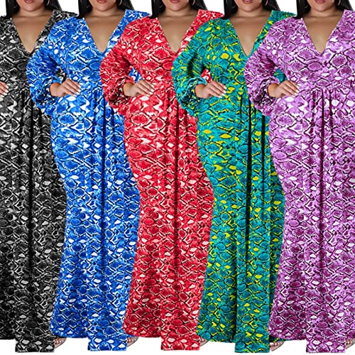 IyMoo Women's Sexy Plus Size Bodycon V Neck Latern Sleeve Ruched Wrap V Neck Cocktail Evening Mixi Dresses 038 Green 5XL