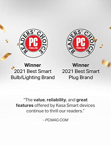 Kasa Smart Wi-Fi LED Bulb, Filament A19 E26 Smart Light Bulb, Soft White 2700K, Dimmable, No Hub Required, Compatible with Alexa & Google Assistant, Antique Vintage Style (KL50),7 watts