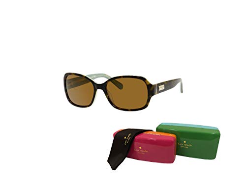 Kate Spade New York Akira/P/S OTJA/VW 54M Tortoise Mint/Brown Polarized Square Sunglasses for Women + BUNDLE with Designer iWear Eyewear Kit