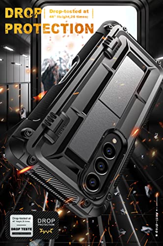 ZtotopCases for Samsung Galaxy Z Fold 4 5G (2022), Full-Body Dual Layer Rugged Case with Built-in Screen Protector & Kickstand & S Pen Slot Drop Protection Shockproof, Black