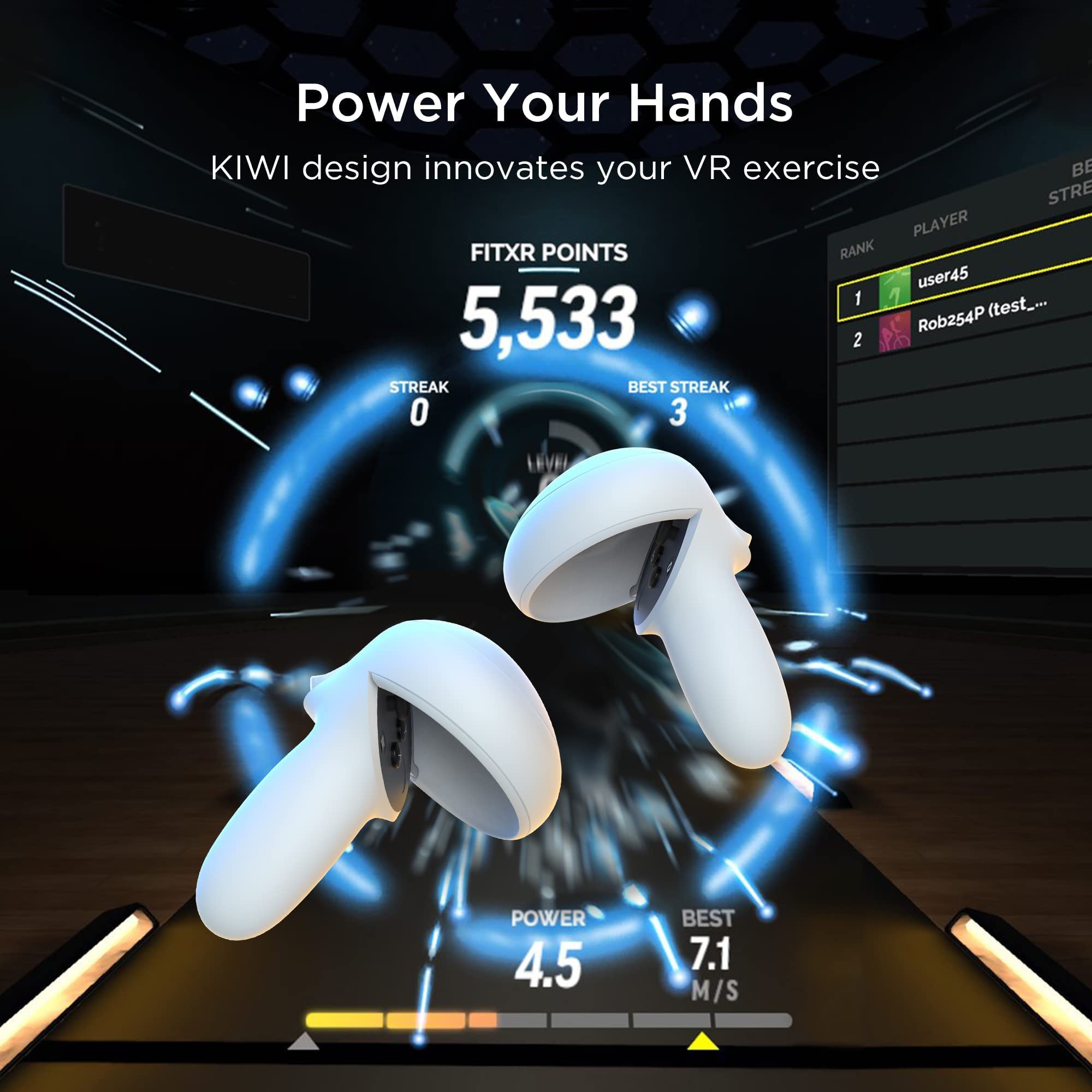 KIWI design Controller Grips Cover Accessories and VR Weight Dumbbell for Quest 2