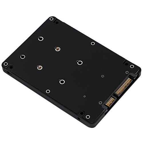 Ranen Mini Pcie mSATA SSD to 2.5 inch SATA3 Adapter Card with Case 7 mm Thickness Black