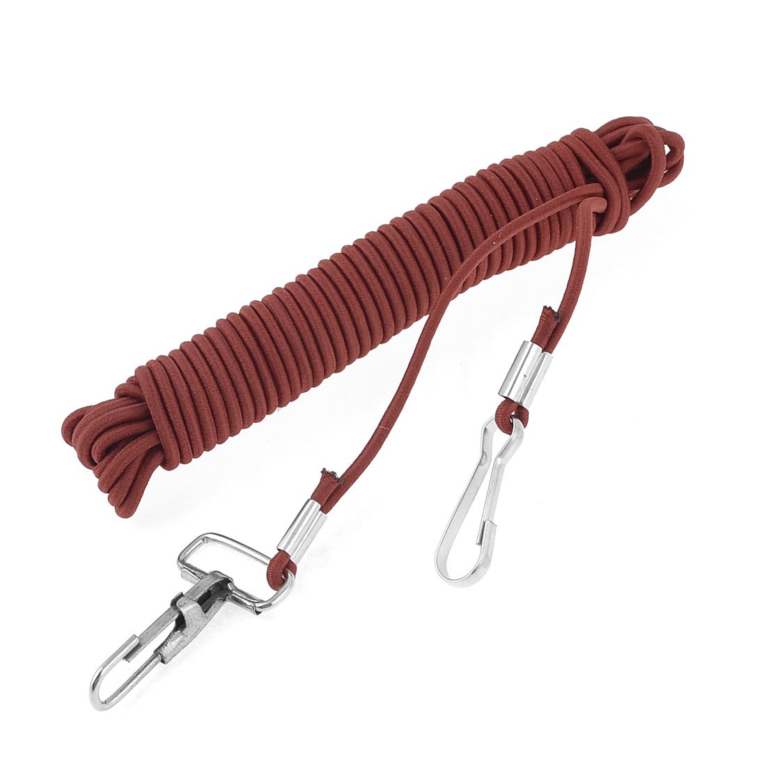 Qtqgoitem Metal Clip Hook Elastic Fishing Rod Safety Line Cable Rope Orange Red 5 Meter (model: ba1 78a fe1 4a3 b98)