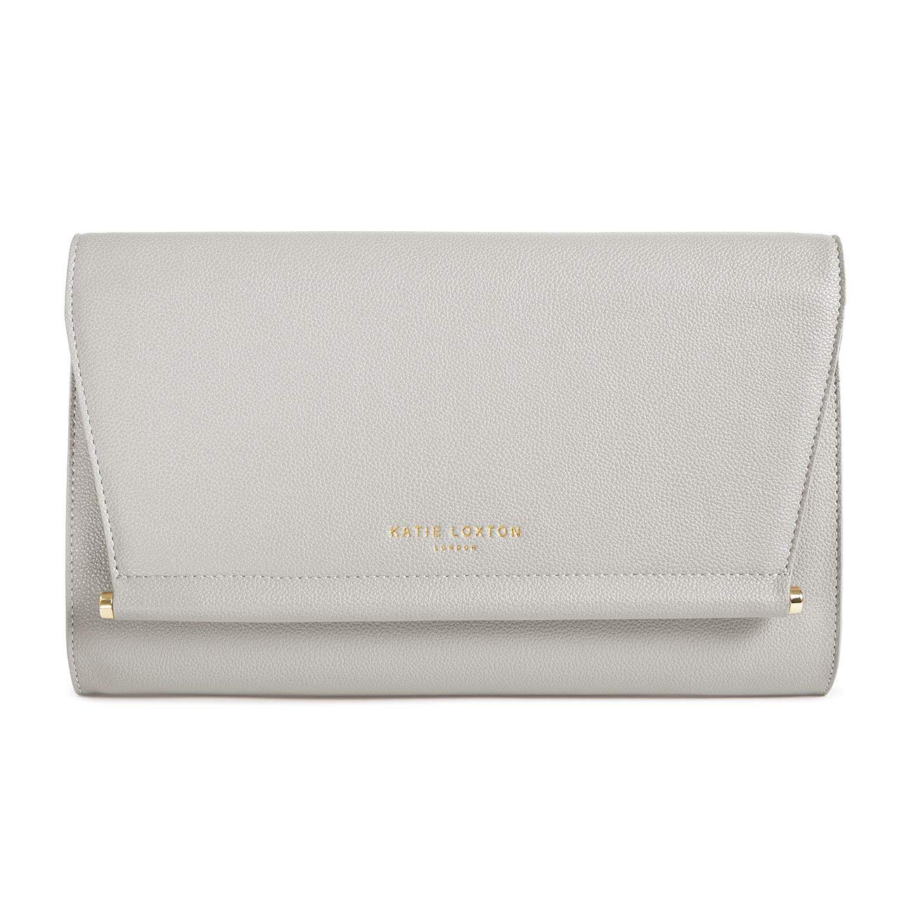 KATIE LOXTON Ava Womens Medium Vegan Leather Envelope Clutch Handbag Stone