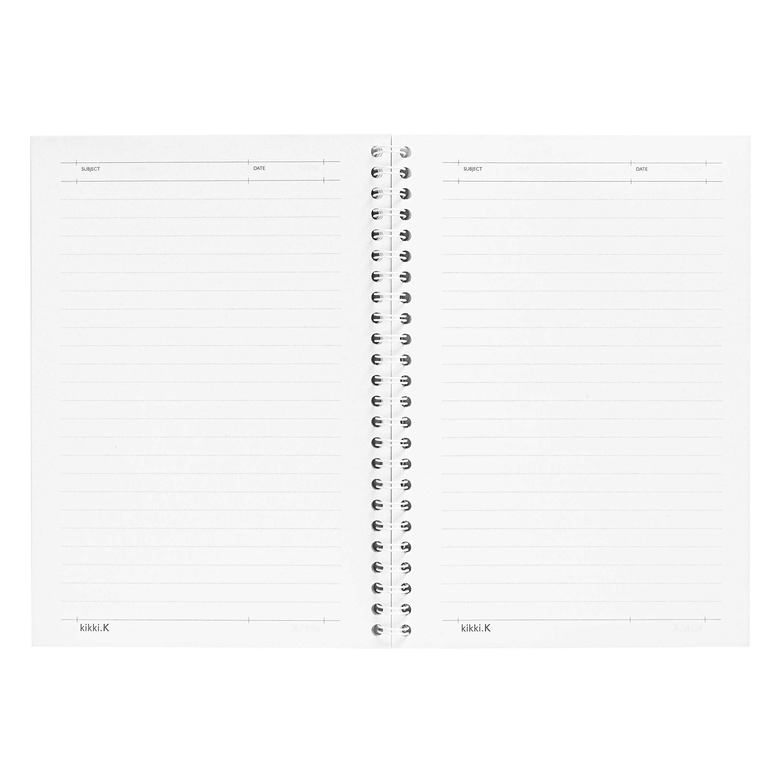 kikki.K Back to School Designer Collection - A5 Spiral Notebook 3Pk Cats Multi, Includes 120 Printed Lined Pages, Features Soft Paper Coverwire-O Binding, Measures 5.91" L x 8.27" W x 0.28" H