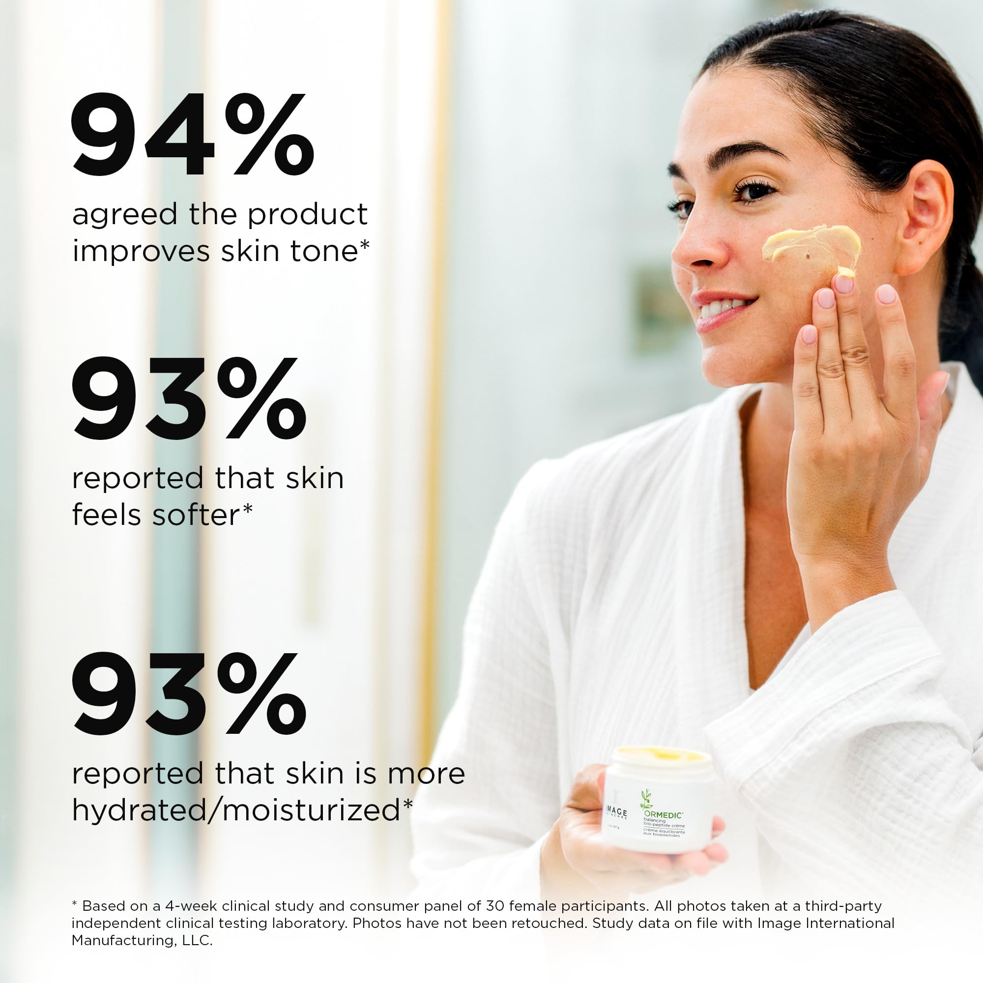 IMAGE Skincare, ORMEDIC Biopeptide Crème, Balancing Face Moisturizer with Shea Butter, Hyaluronic Acid and Organic Plant Oils, 2oz