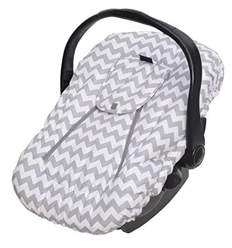 Jolly Jumper Sneak a Peek Sneak-a-Peek Infant Carseat Cover Deluxe Chevron