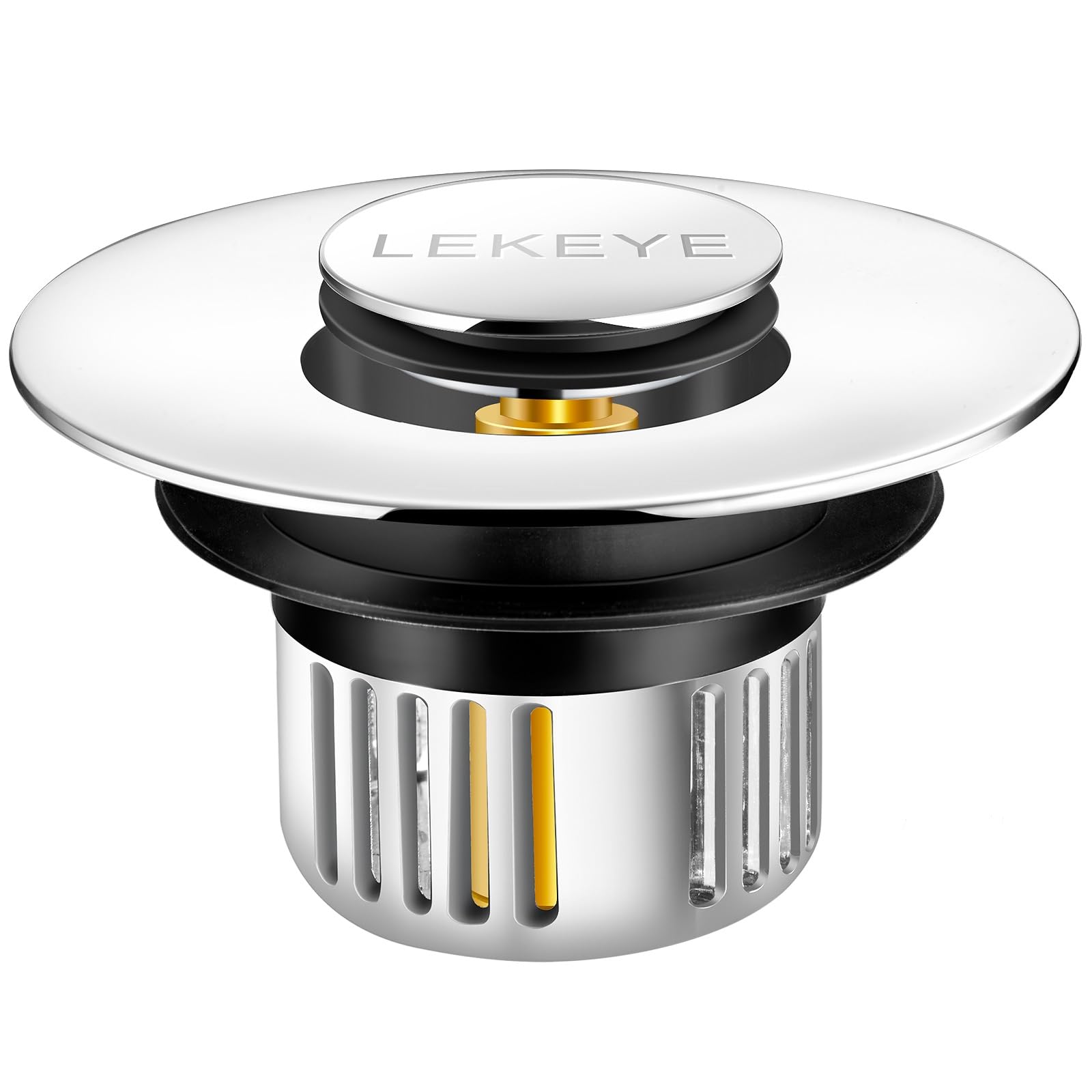 LEKEYE Shower Drain Hair Catcher | Bathtub Stopper | Pop Up Bathroom Sink Stopper | Drain Plug with Filter Hair Catcher